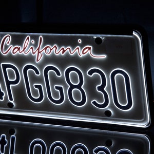 Illum-industries Custom Light up LED License Plate Cover Car Kit 1P - Etsy