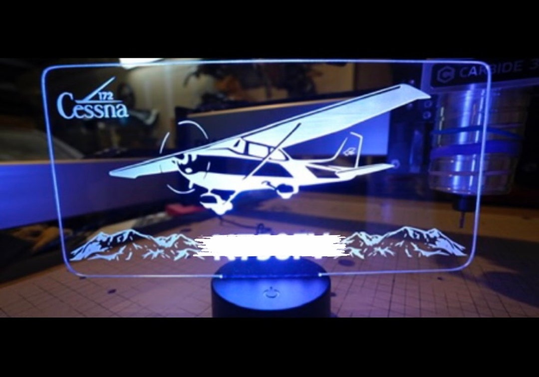 Unique Aviation Gift First Solo RGB LED Night Light Plaque for Man Cave ...