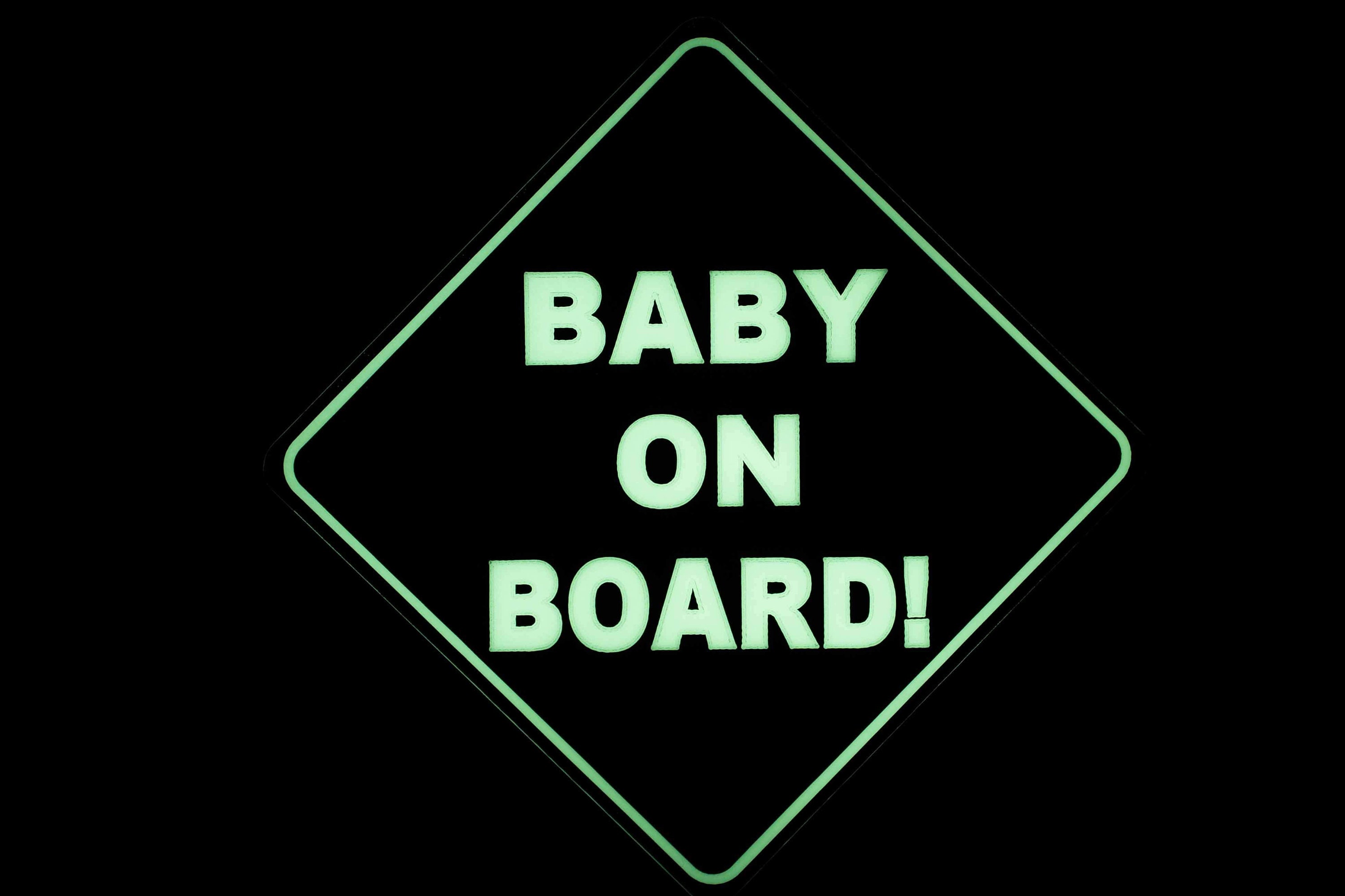 Light up Baby on Board (glow in the Dark) - Etsy