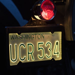 Illum-industries Custom Light up LED License Plate Cover Car Kit 1P - Etsy