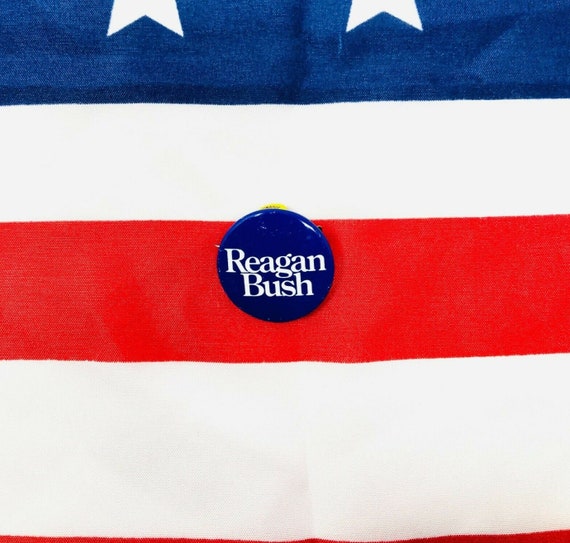 Original 1984 Reagan ~ Bush Campaign Button (Pin)/Vin… - Gem