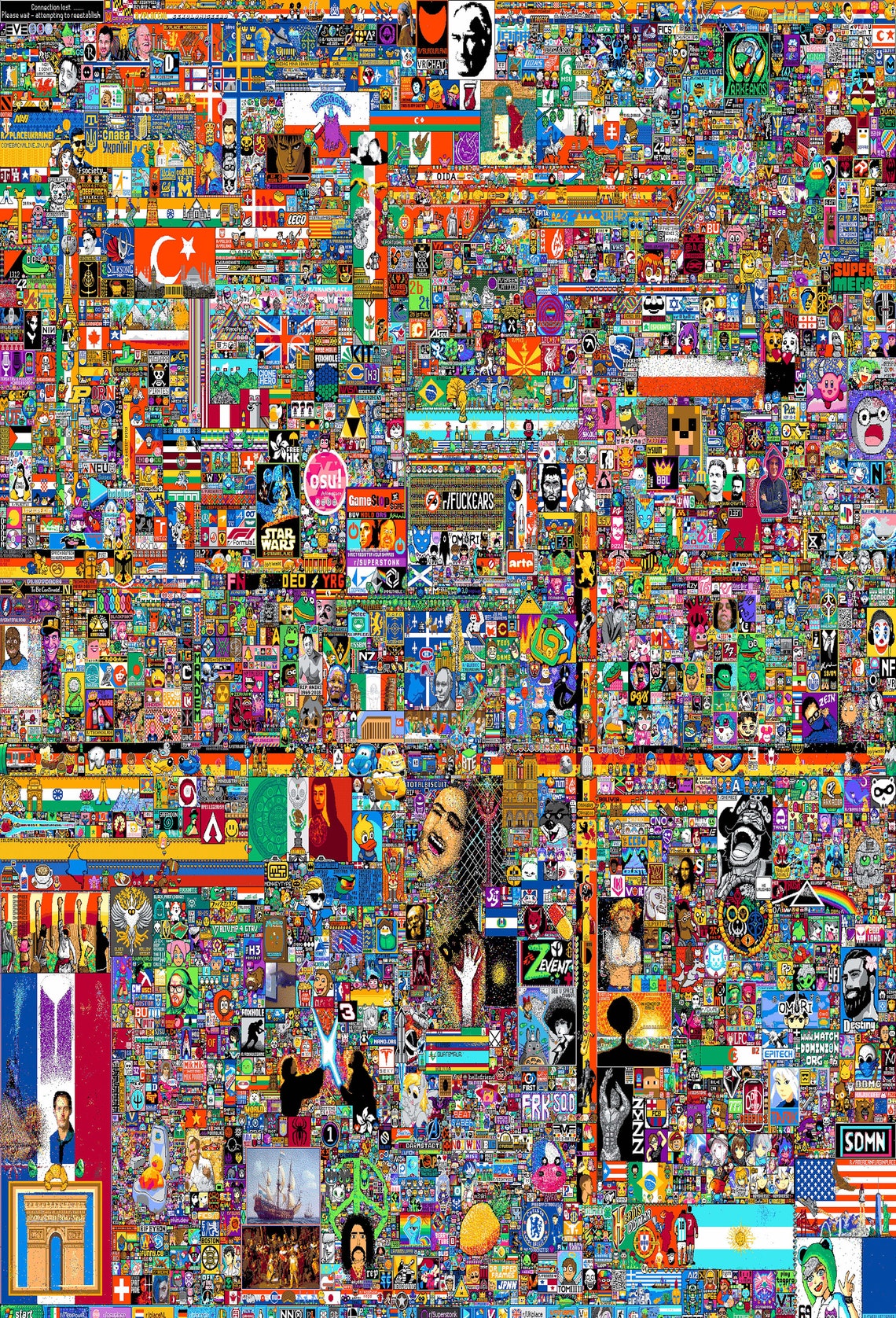R/place - Social Canvas Experiment on Reddit 2022 - Etsy