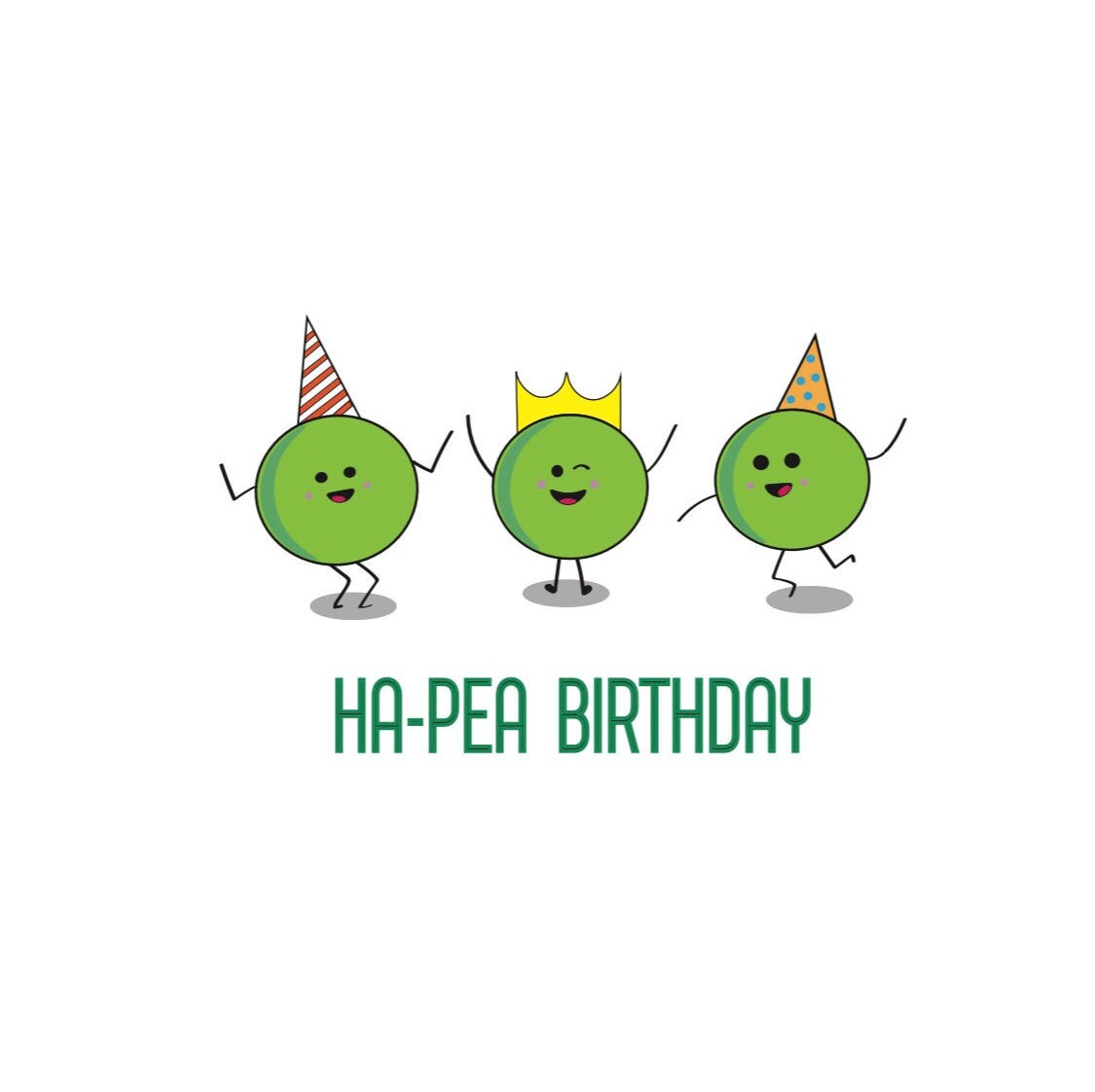 Ha-pea Birthday Card Birthday Card Cute Birthday Card Pea Birthday Card ...