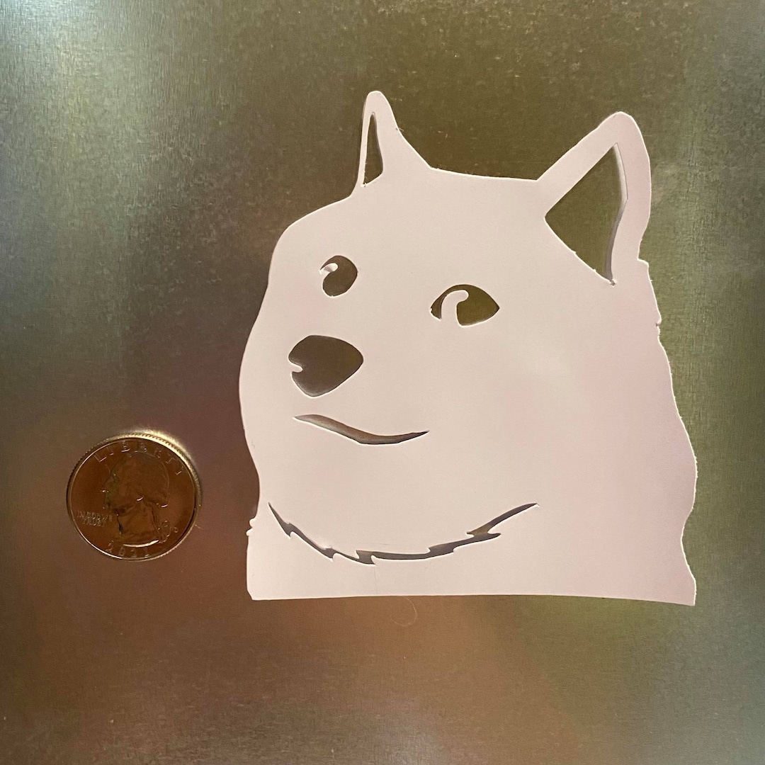 2 Big DOGE Stickers white High Quality Waterproof Vinyl - Etsy
