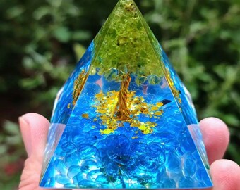 Blue Crystal Pyramid | Etsy