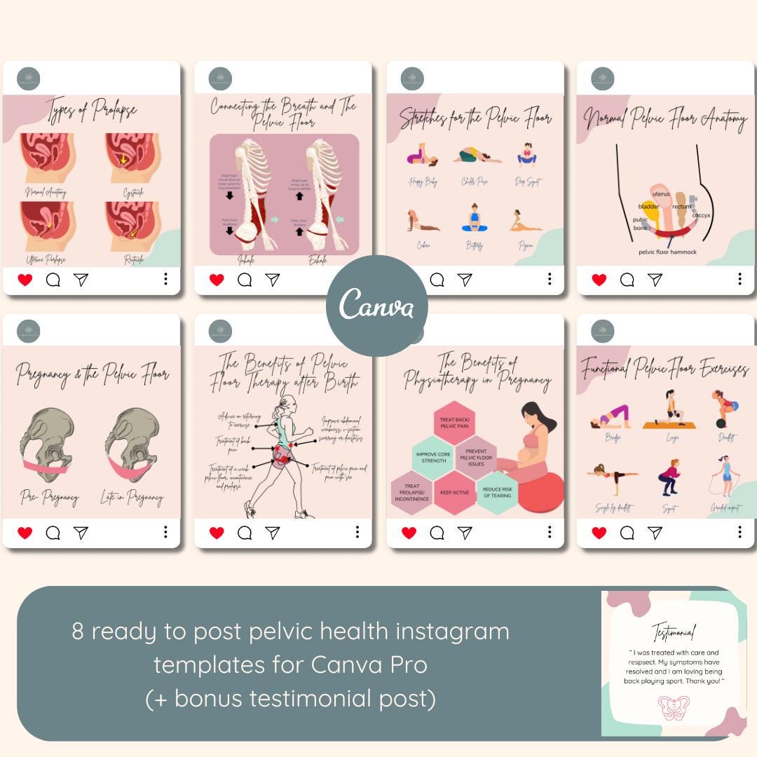 Pelvic Health Instagram Templates for Use With Canva Pro - Etsy
