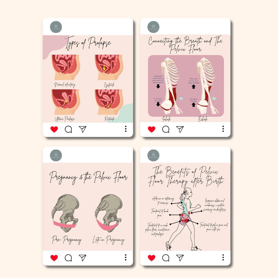 Pelvic Health Instagram Templates for Use With Canva Pro - Etsy