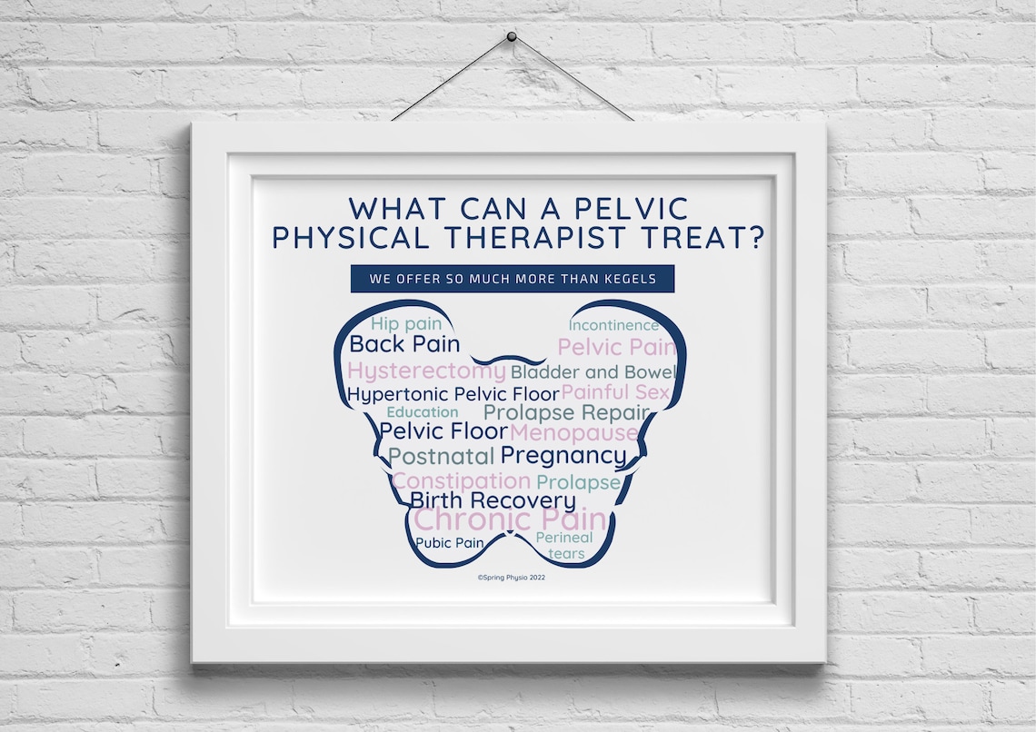 Pelvic Floor Physical Therapy Poster | Pelvic Floor Art | Pelvic Floor ...