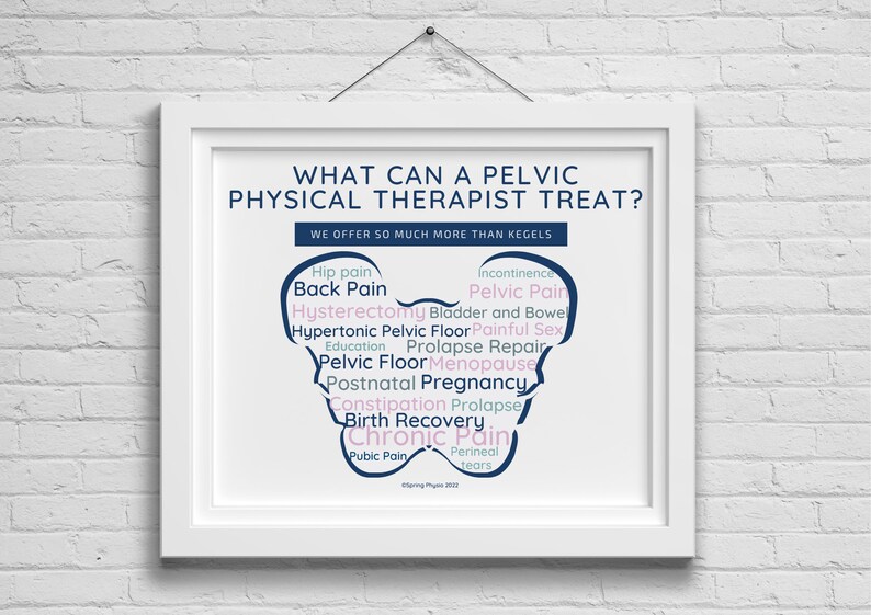Pelvic Floor Physical Therapy Poster | Pelvic Floor Art | Pelvic Floor ...