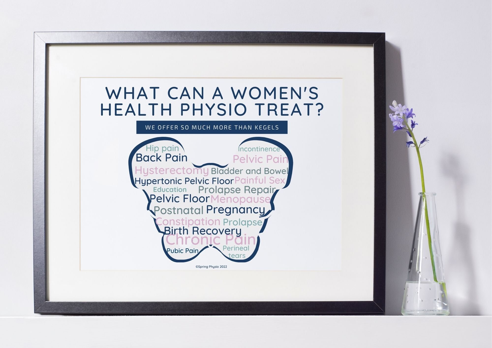 Pelvic Floor Physical Therapy Poster | Women's Health Clinic Art ...
