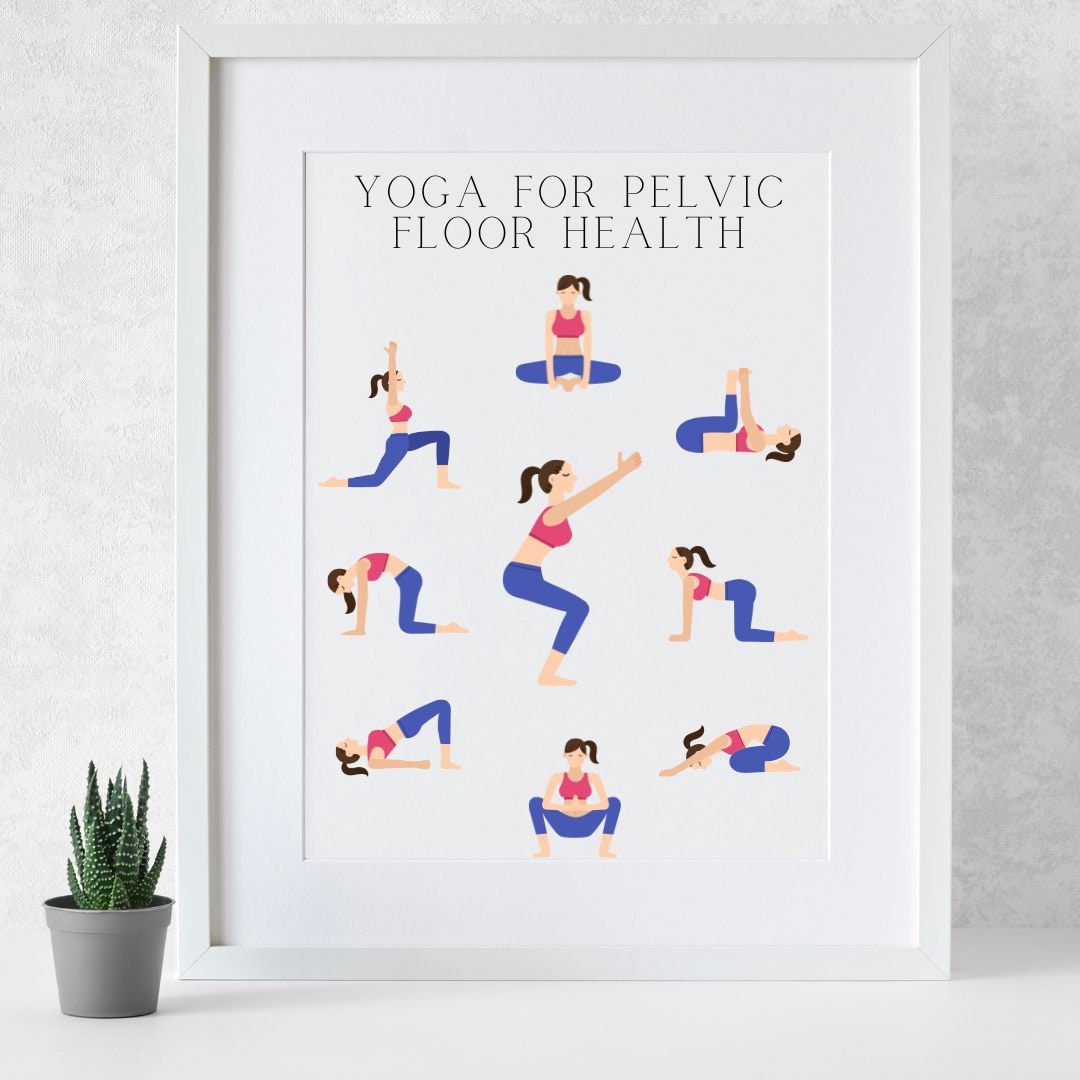 Yoga Pelvic Floor Poster | Yoga Poses for the Pelvic Floor | Pelvic ...