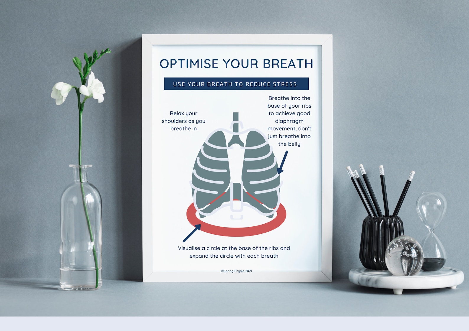 Optimal Breath Poster | Yoga Breath Poster | Pilates Breath Poster ...