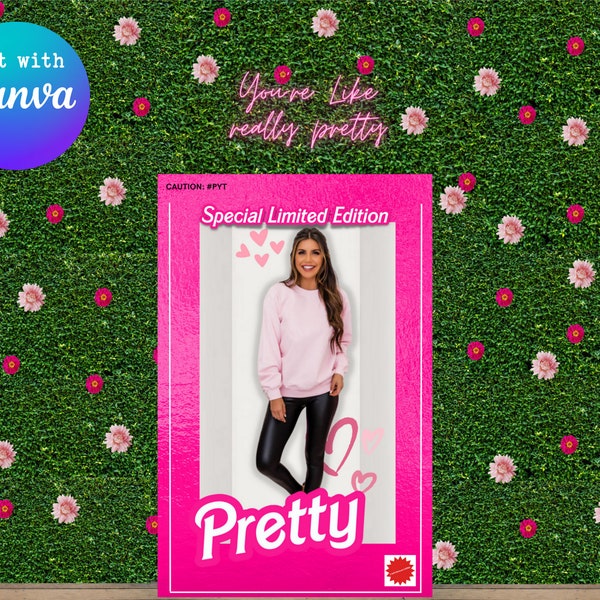Barbie Photo Booth Box Template - Etsy
