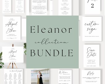 Eleanor Collection: Wedding Dinner Menu, Printable Wedding Signs ...
