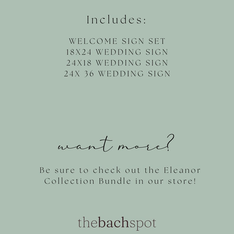 Eleanor Collection: Wedding Welcome Sign Set Printable - Etsy