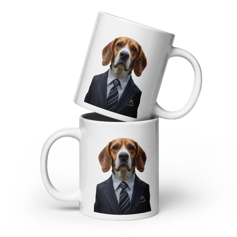 Beagle Boss Mug, Funny Dog in Suit Coffee Mug, Beagle Lover Gift ...