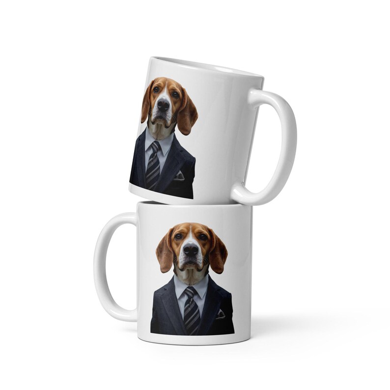 Beagle Boss Mug, Funny Dog in Suit Coffee Mug, Beagle Lover Gift ...