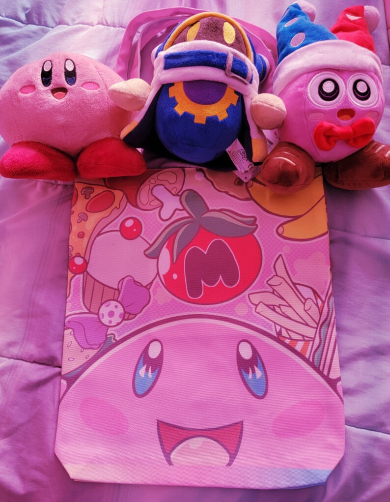 Kirby Tote Bag Cute Kawaii Gamer Kidcore Food - Etsy