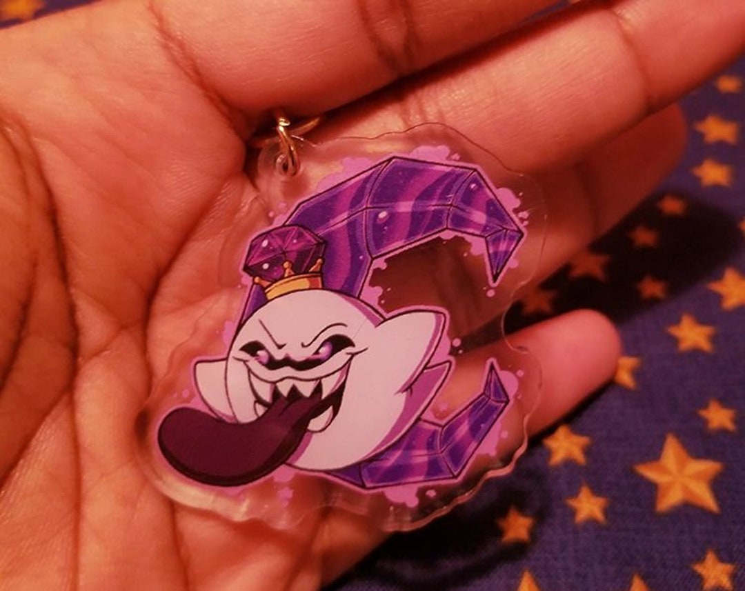 King Boo Charm - Mario Luigi's Mansion Dark Moon Ghost Spooky Gamer ...