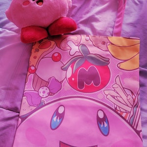 Kirby Tote Bag Cute Kawaii Gamer Kidcore Food - Etsy
