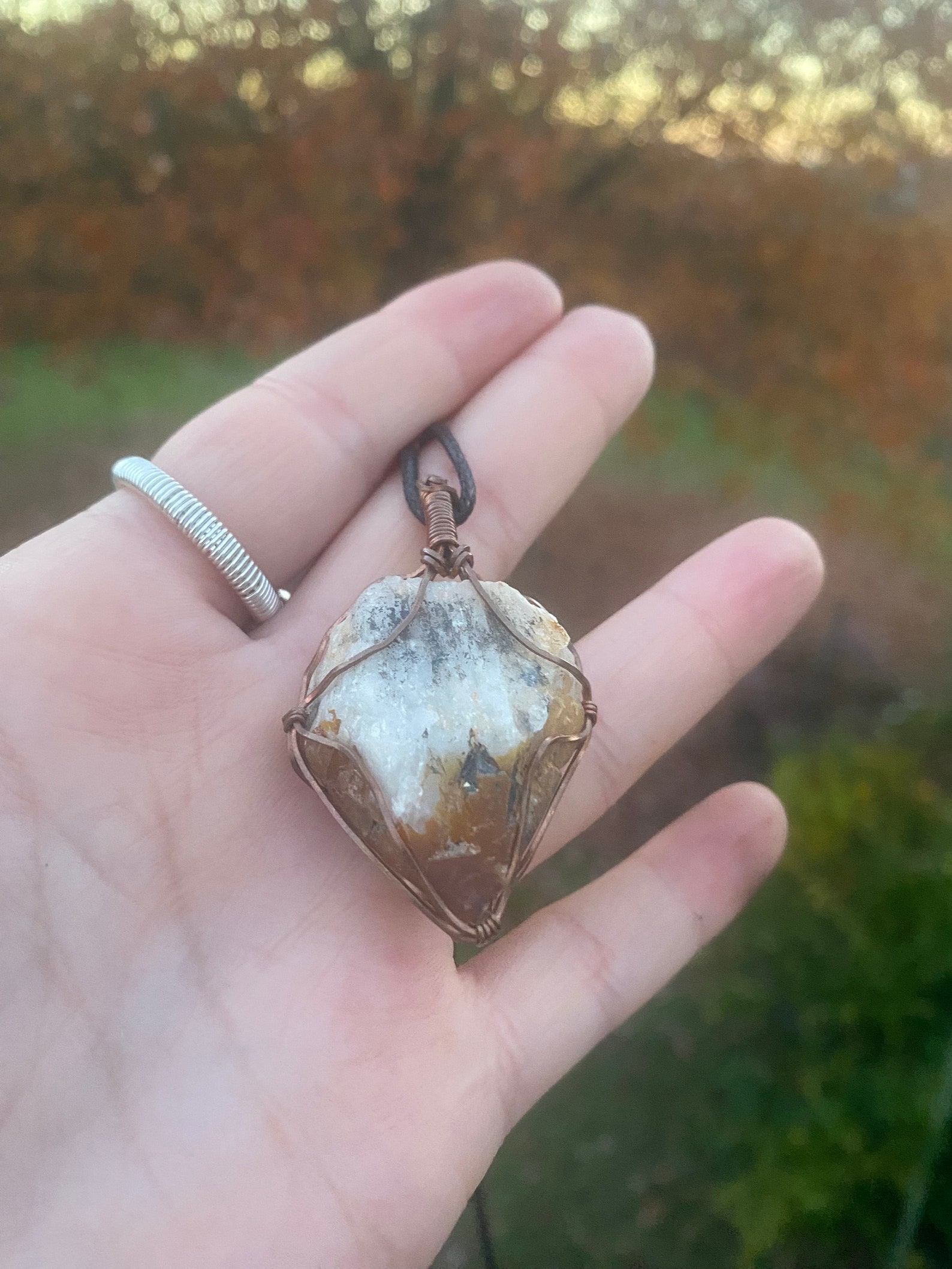 Iron Stained Quartz in Bare Copper - Etsy