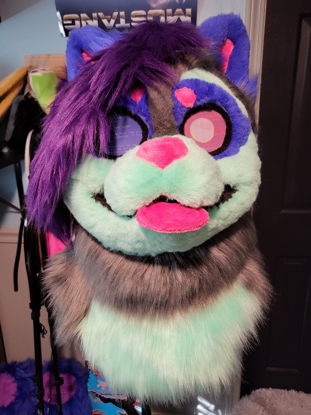 Raccoon Fursuit Premade Purple Blue Vaporwave - Etsy