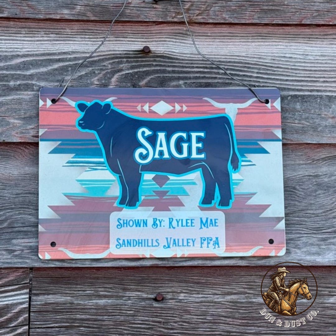 Custom Livestock Show Sign, 4H FFA Animal Name Board, Personalized ...