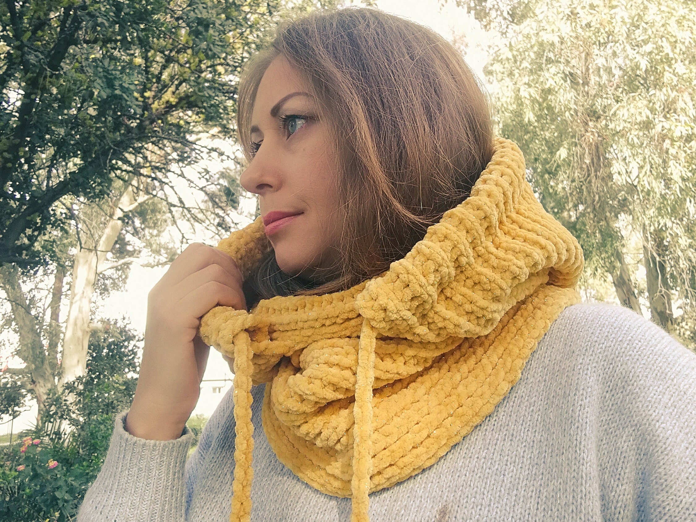 Crochet Cowl Hood Hat Pattern - Etsy