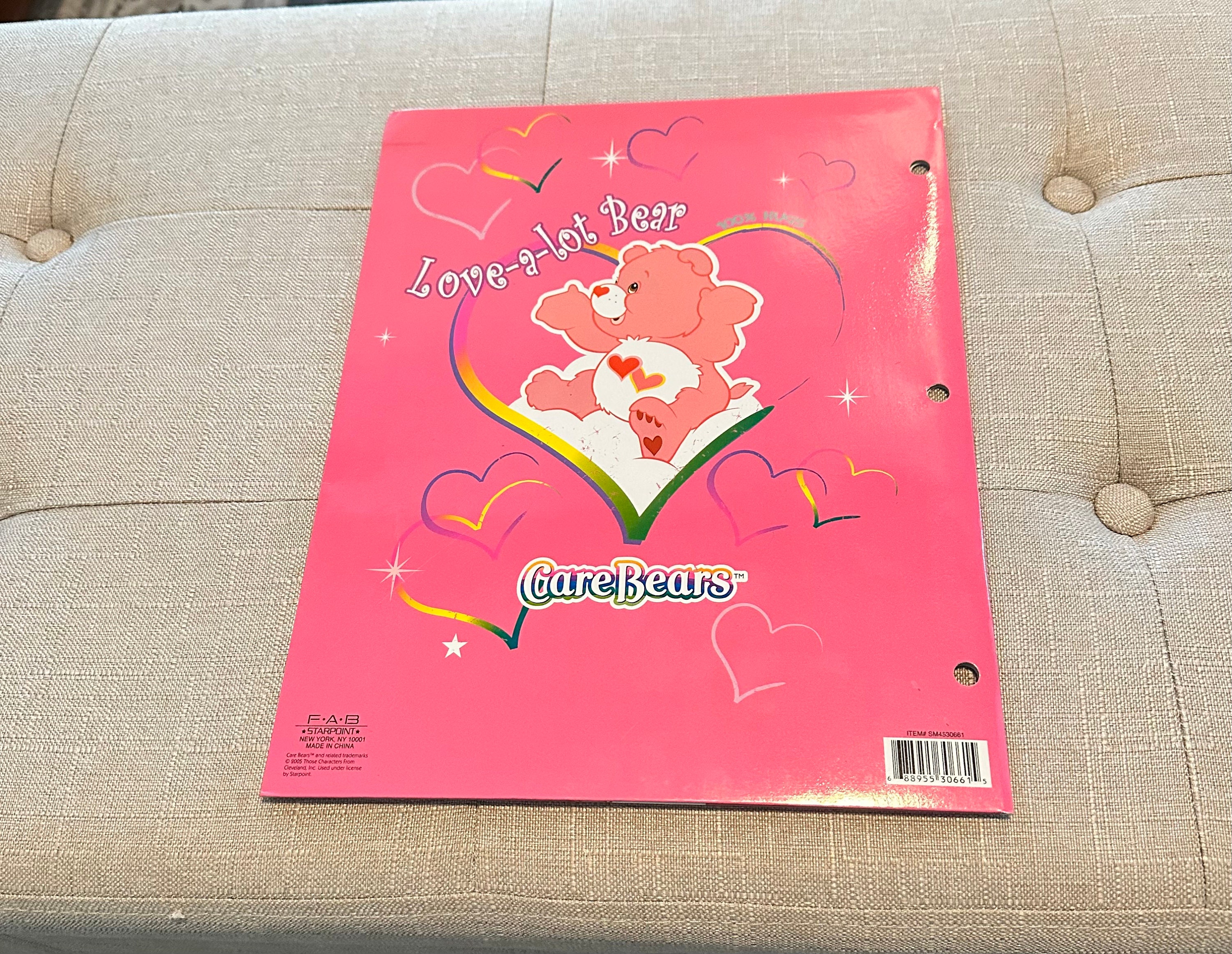 Vintage Care Bears love-a-lot Bear Folder - Etsy