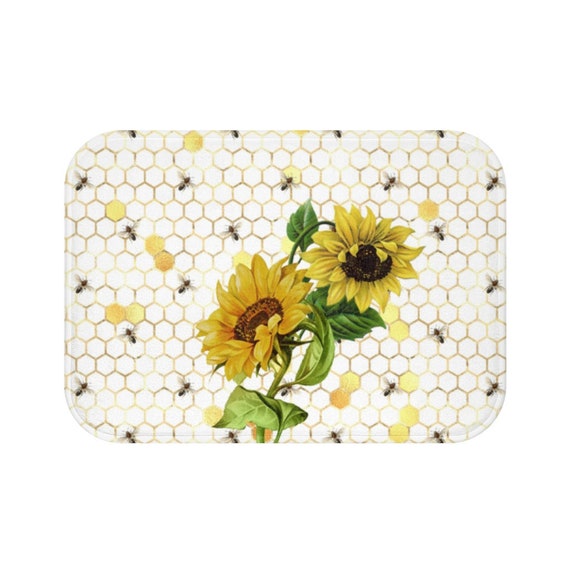 Sunflower Bath Mat Sunflower Decor Sunflower Decorations - Etsy