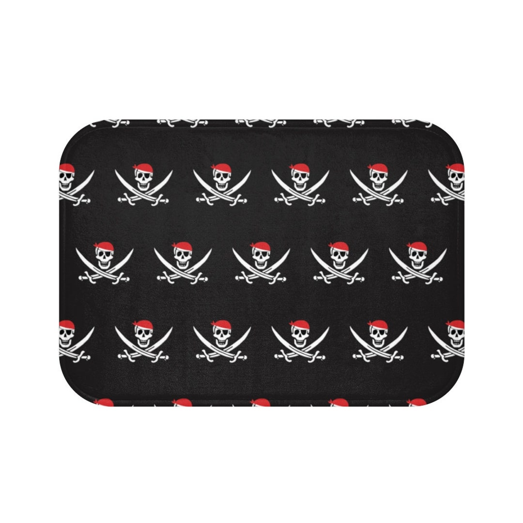 Pirate Bath Mat, Pirate Bathroom Decor, Pirate Decorations, Home Decor ...