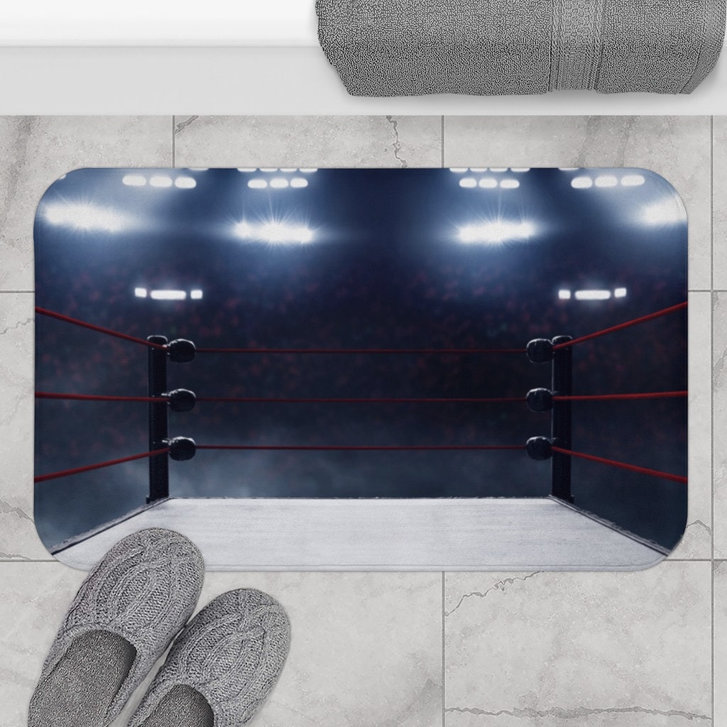 Boxing Bath Mat, Bathroom Decor, Boxing Decor, Bath Mats, Bathroom ...