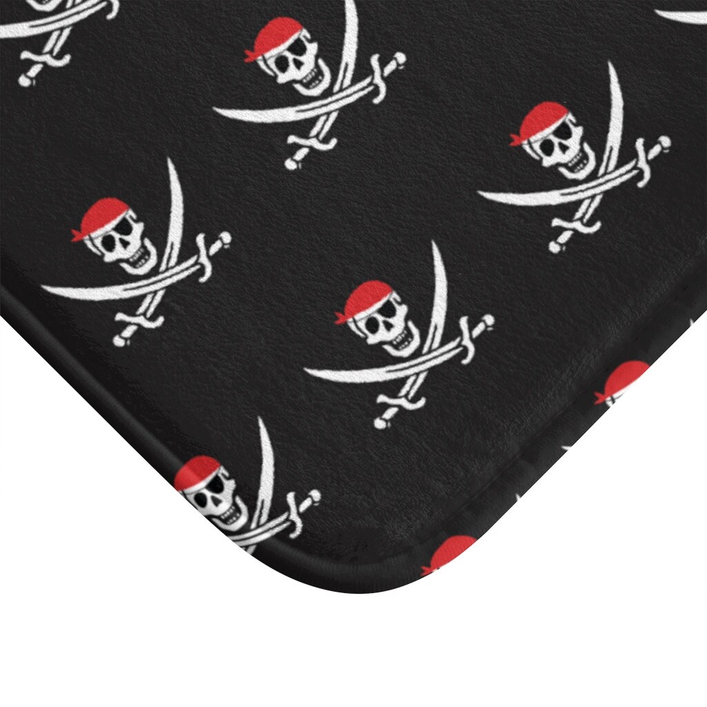 Pirate Bath Mat, Pirate Bathroom Decor, Pirate Decorations, Home Decor ...