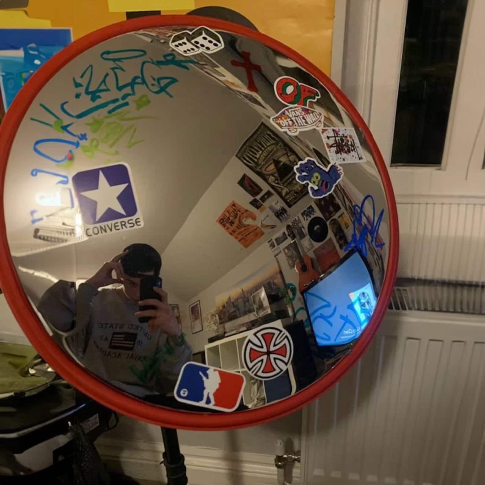 Traffic Mirror Fish Eye Mirror Sign Traffic Mirror Living - Etsy UK