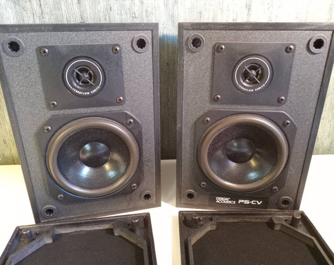 Design Acoustics PS-CV Small 1980s Canadian Vintage Bookshelf Speakers ...
