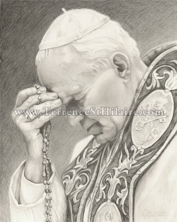 Pope John Paul Ii Drawing