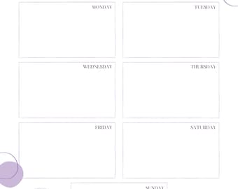 Purple Weekly Planner - Etsy