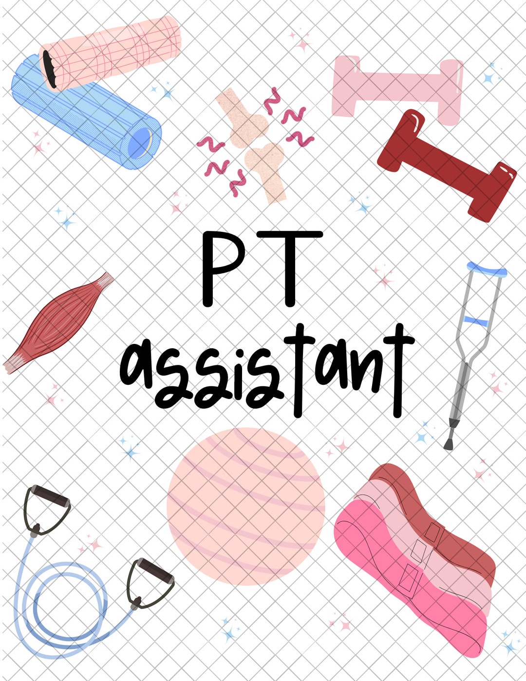 Cute Retro Physical Therapy T-shirt Design, pt Assistant Png File - Etsy