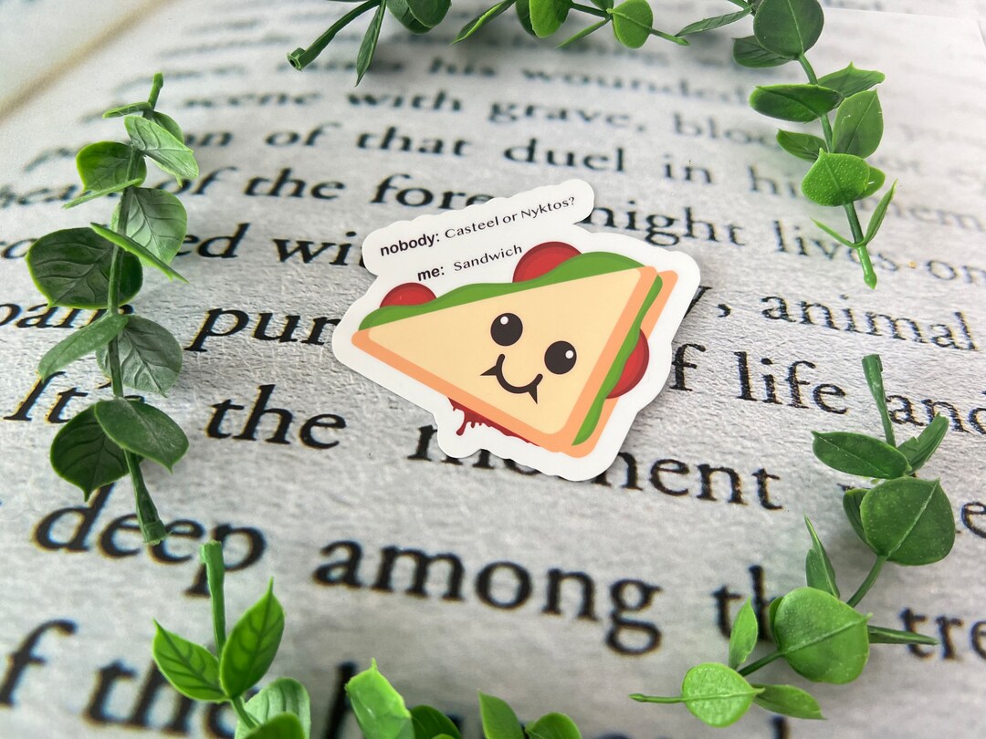 Casteel or Nyktos Sandwich Sticker / Book Boyfriends / Fantasy Books ...
