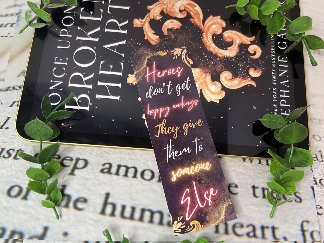 Once Upon a Broken Heart Bookmarks / Fantasy Books / Bookish - Etsy