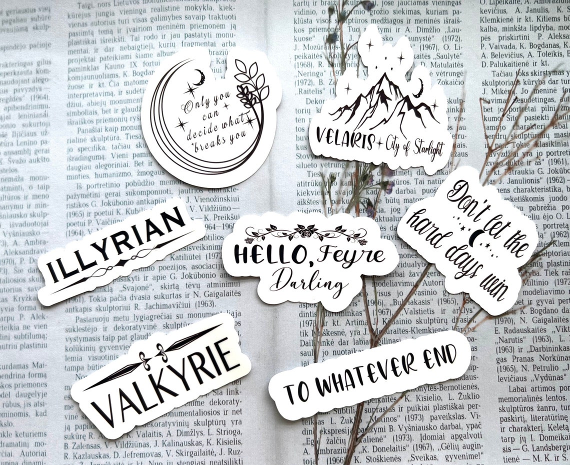 ACOTAR Sticker Set / A Court of Thorns and Roses Series / - Etsy