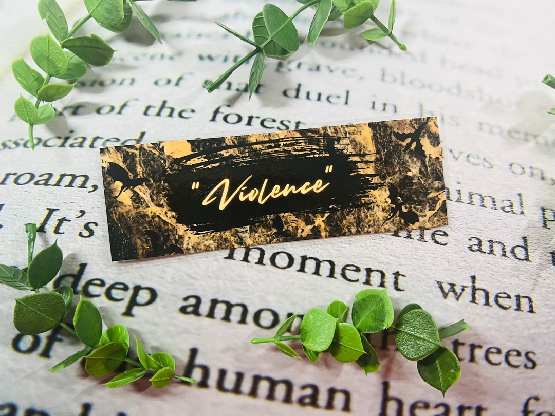 Violence Bookmark / Fantasy Books / Fantasy Readers / Bookish Gifts - Etsy