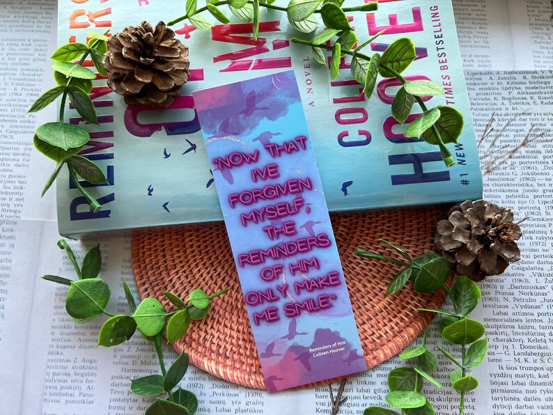 Reminders of Him Bookmarks / Book by Colleen Hoover / - Etsy