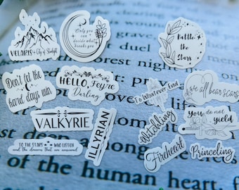 ACOTAR Bookish Sticker Sheet A Court of Thorns and Roses Waterproof ...