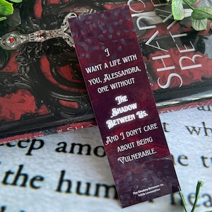 The Shadow Between Us Bookmark / Fantasy Book / Romance / - Etsy
