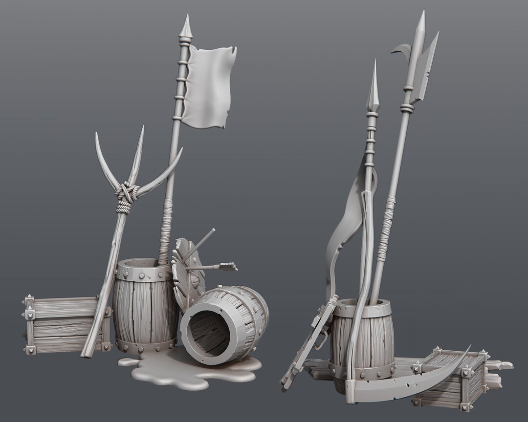 Riot Piles - Town Riot Set- Highly Detailed Resin 8k 3D Printed ...