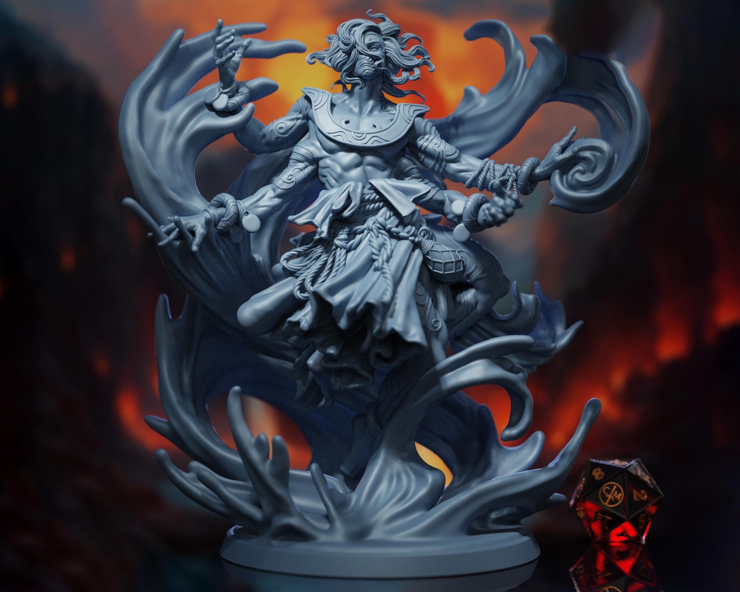 Avatar of Water - Elemental Cataclysm - Highly Detailed Resin 8k 3D ...