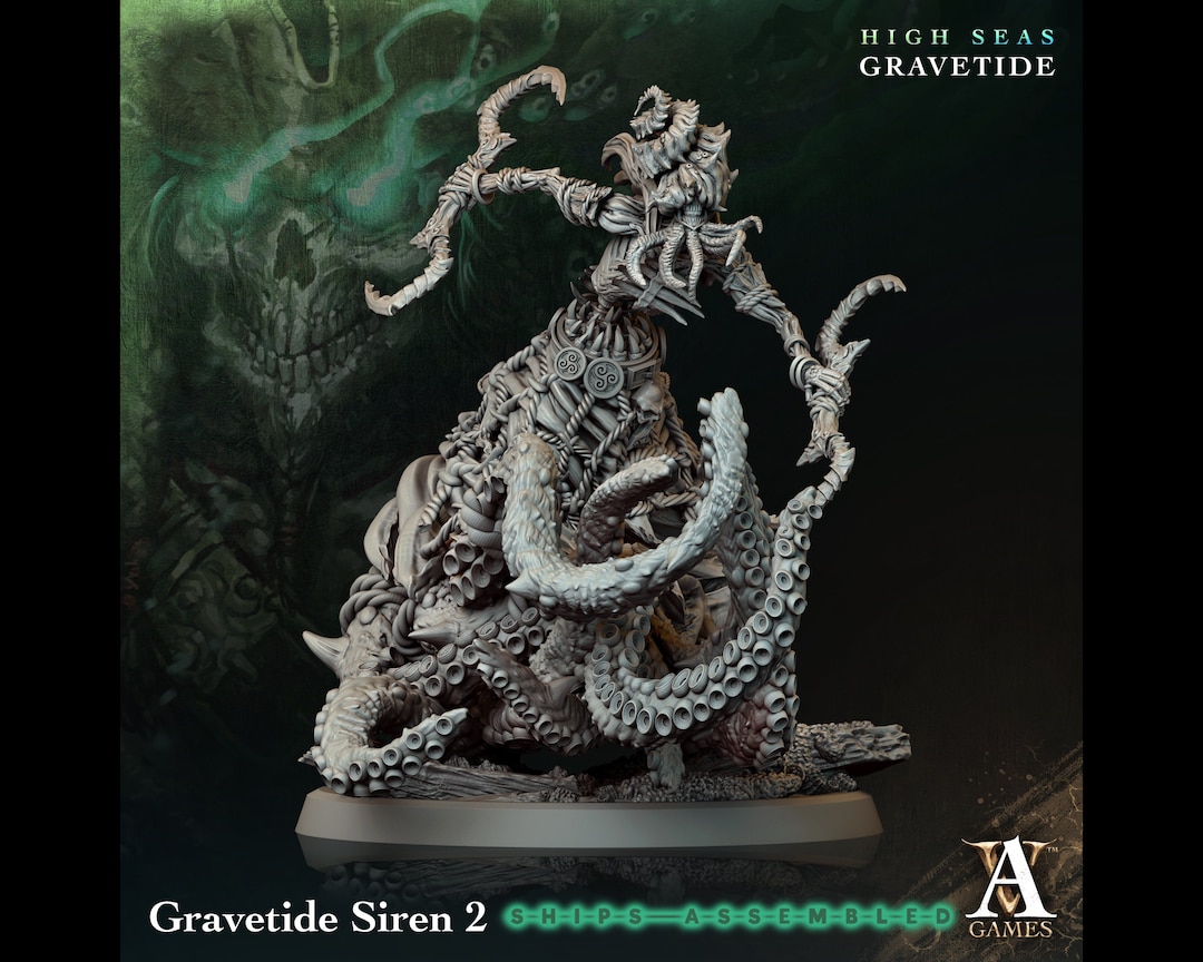 Siren 2 - High Seas: Gravetide- Highly Detailed Resin 8k 3D Printed ...