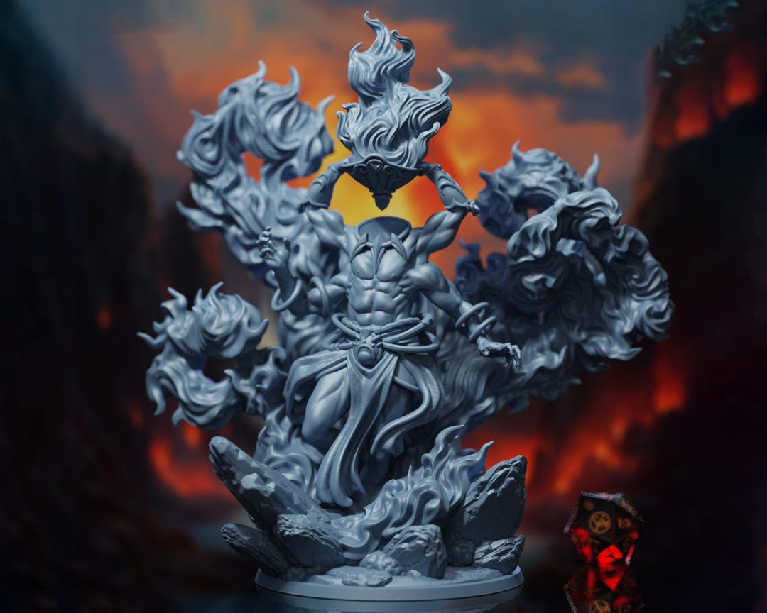 Avatar of Fire - Elemental Cataclysm - Highly Detailed Resin 8k 3D ...