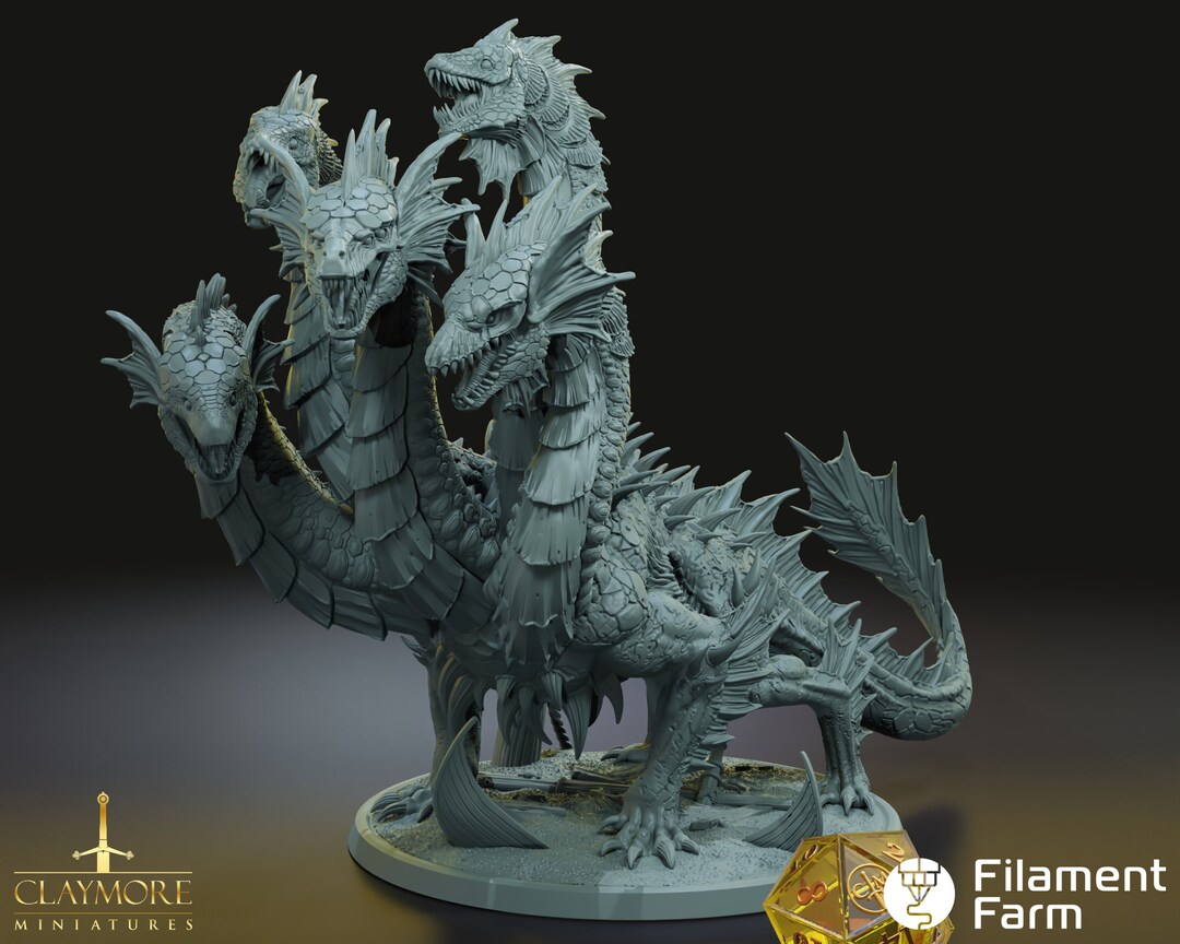 Hydra - Heroes Above, Hades Below - Highly Detailed Resin 3D Printed ...